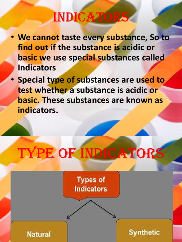 Indicators: - We Cannot Taste Every Substance, So To | PDF | Materials ...