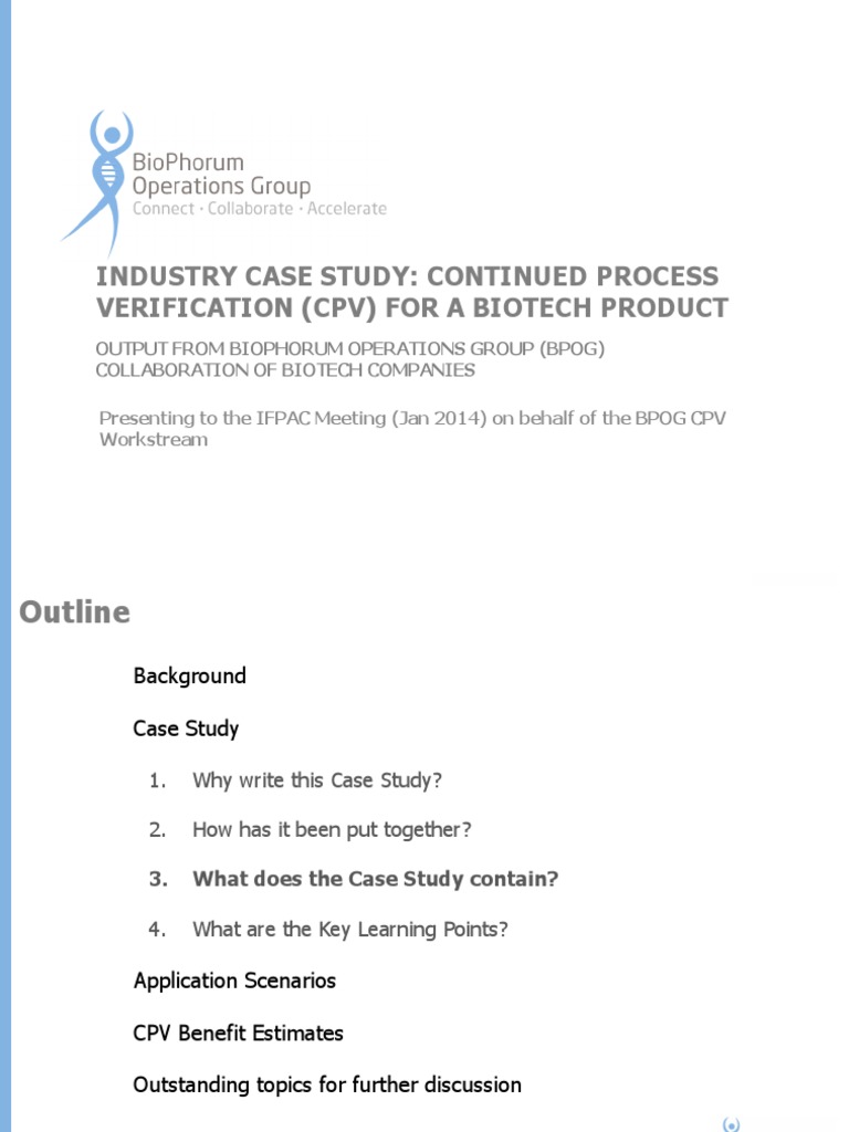 Industry Case Study Continued Process Verification CPV For A Biotech Product PDF | PDF ...