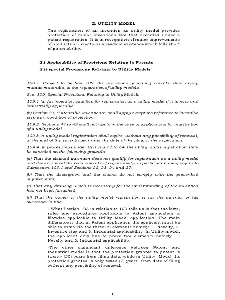 Understanding Utility Models and Protection | PDF | Novelty (Patent ...