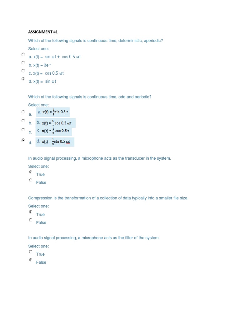 Signal Classification and Analysis | PDF | Sampling (Signal Processing ...