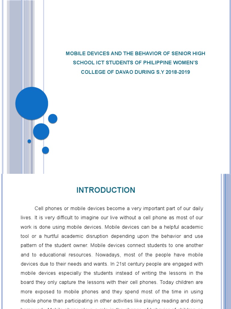 Senior High ICT Students' Mobile Use | PDF | Educational Technology ...