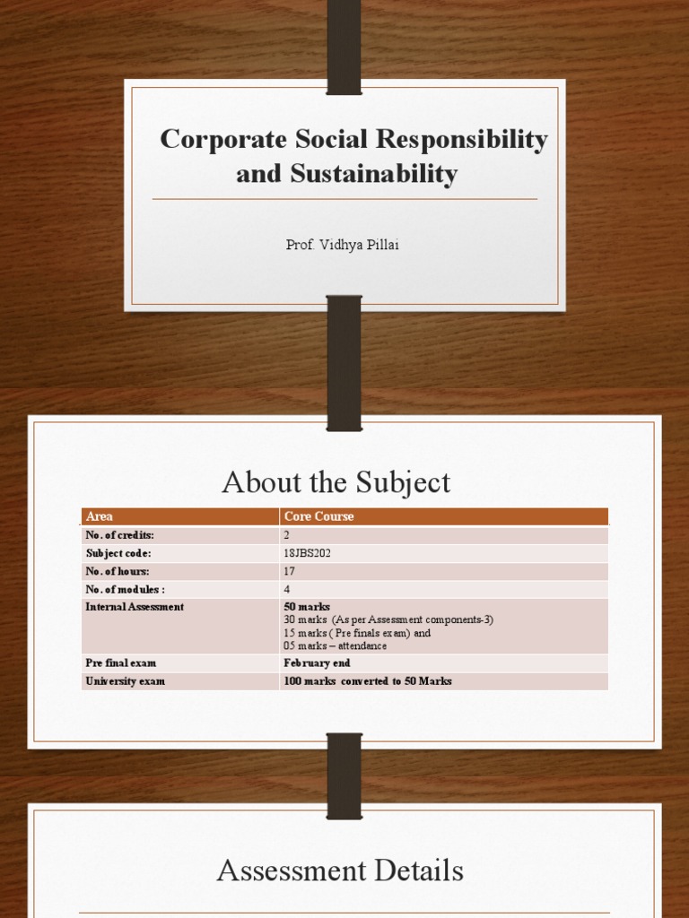 Understanding Corporate Social Responsibility and Sustainability: An ...