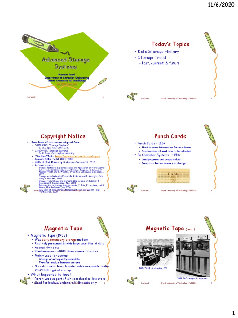 Today's Topics: Advanced Storage Systems | PDF | Hard Disk Drive ...