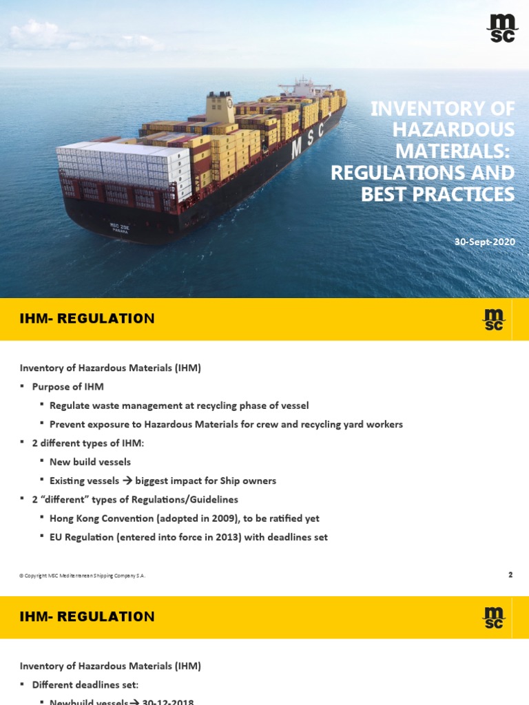 Inventory of Hazardous Materials: Regulations and Best Practices | PDF ...