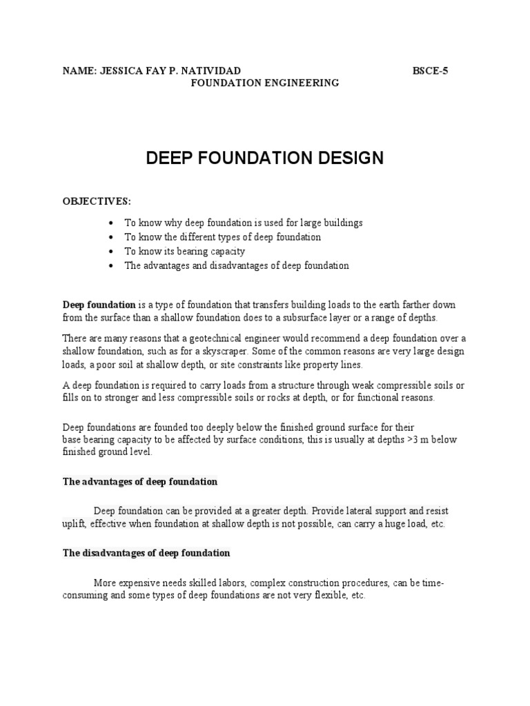 Deep Foundation Design | PDF | Deep Foundation | Foundation (Engineering)