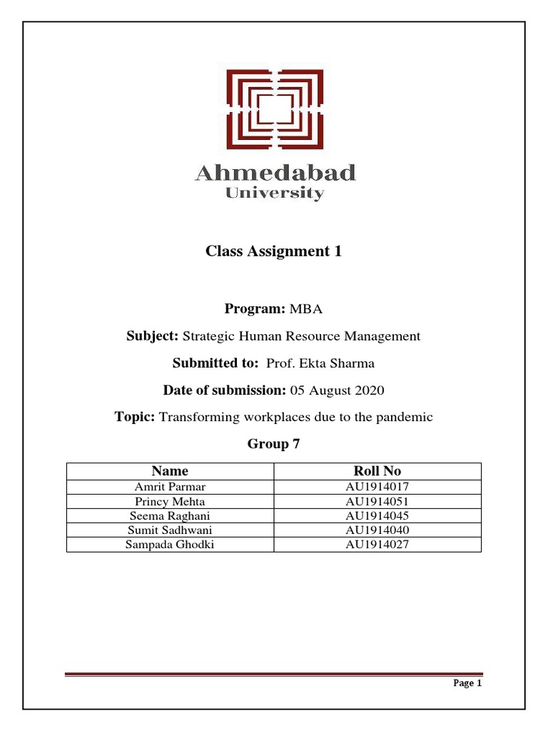 Class Assignment 1 | PDF | Telecommuting | Economies