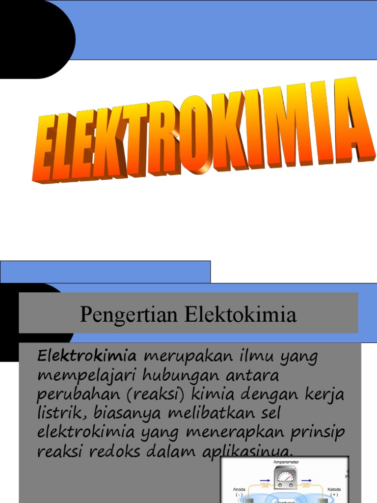 Elektrokimia: Reaksi Redoks dan Sel Elektrokimia | PDF