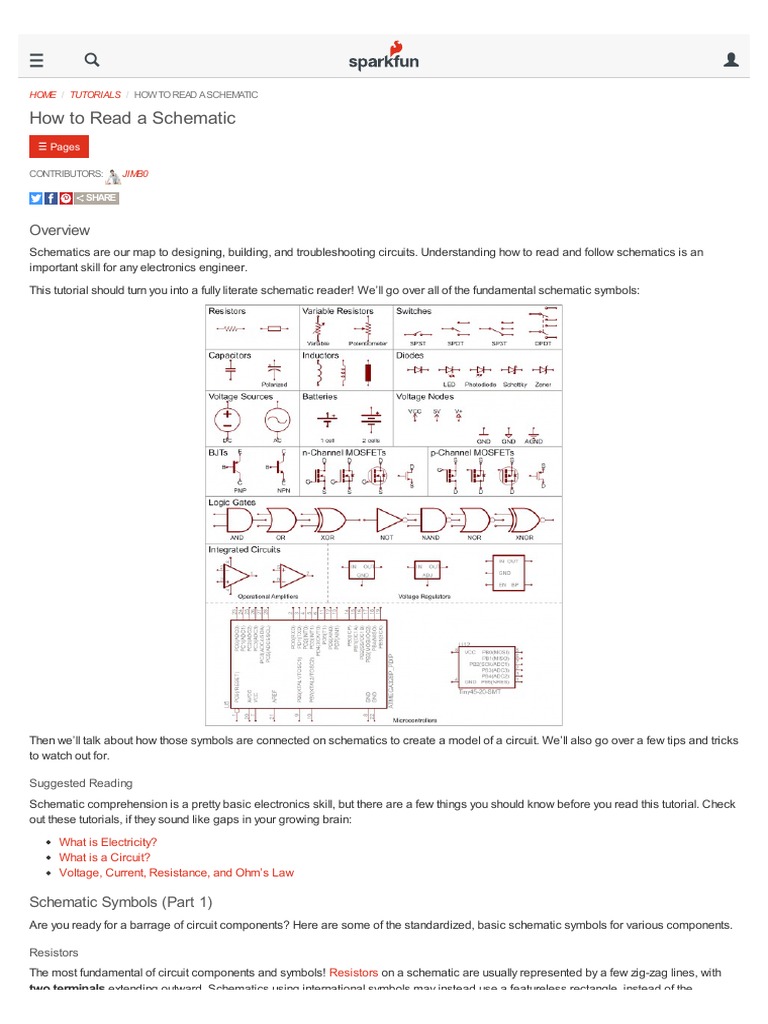 How To Read A Schematic Pages Pdf Bipolar Junction Transistor