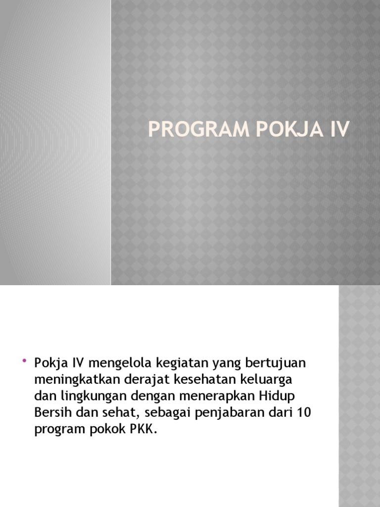 Program Pokja IV | PDF