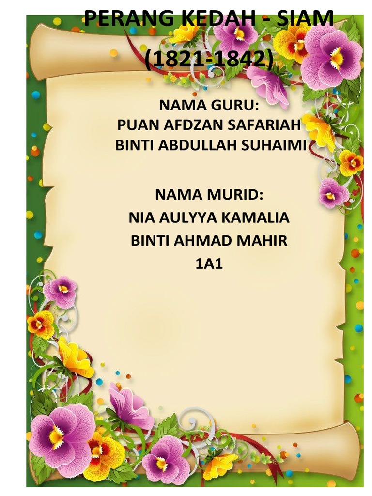 Sejarah Form 1 Perang Kedah Siam | PDF