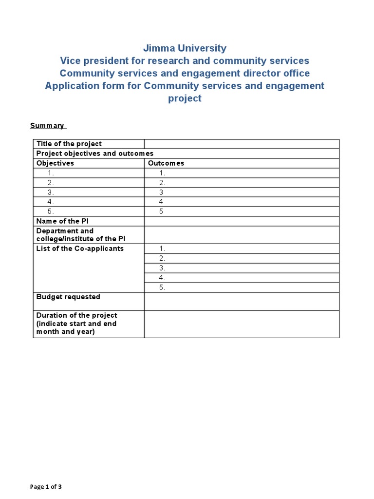 Community Services Project - Tempelate | PDF | Art