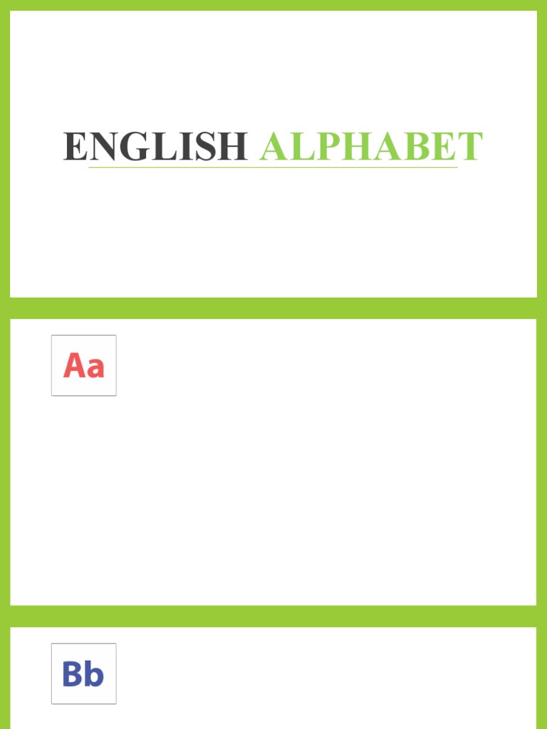 English Alphabet | PDF