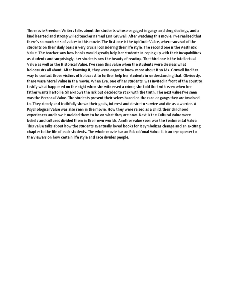 The Movie Freedom Writers | PDF