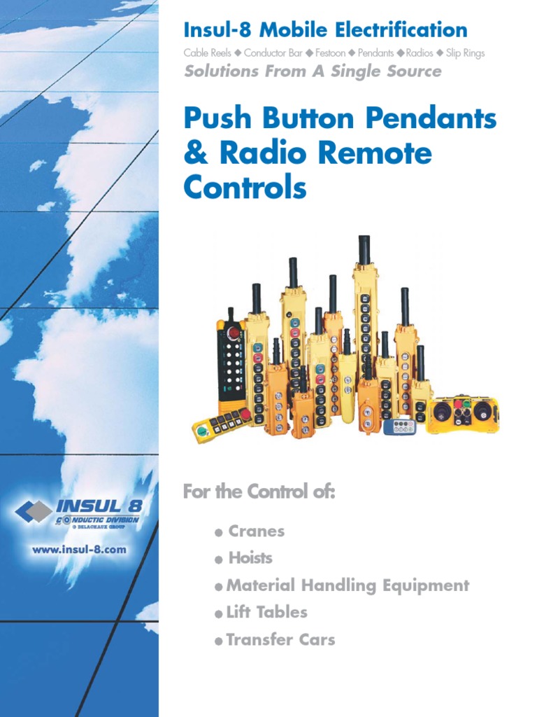Radio Remote Controls: Push Button Pendants | PDF | Switch | Components