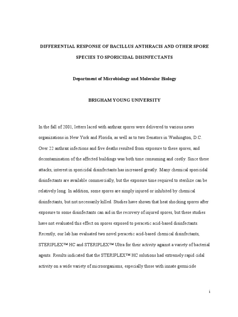 Steriplex HC White Paper - 111910-1 | PDF | Chemical Substances ...