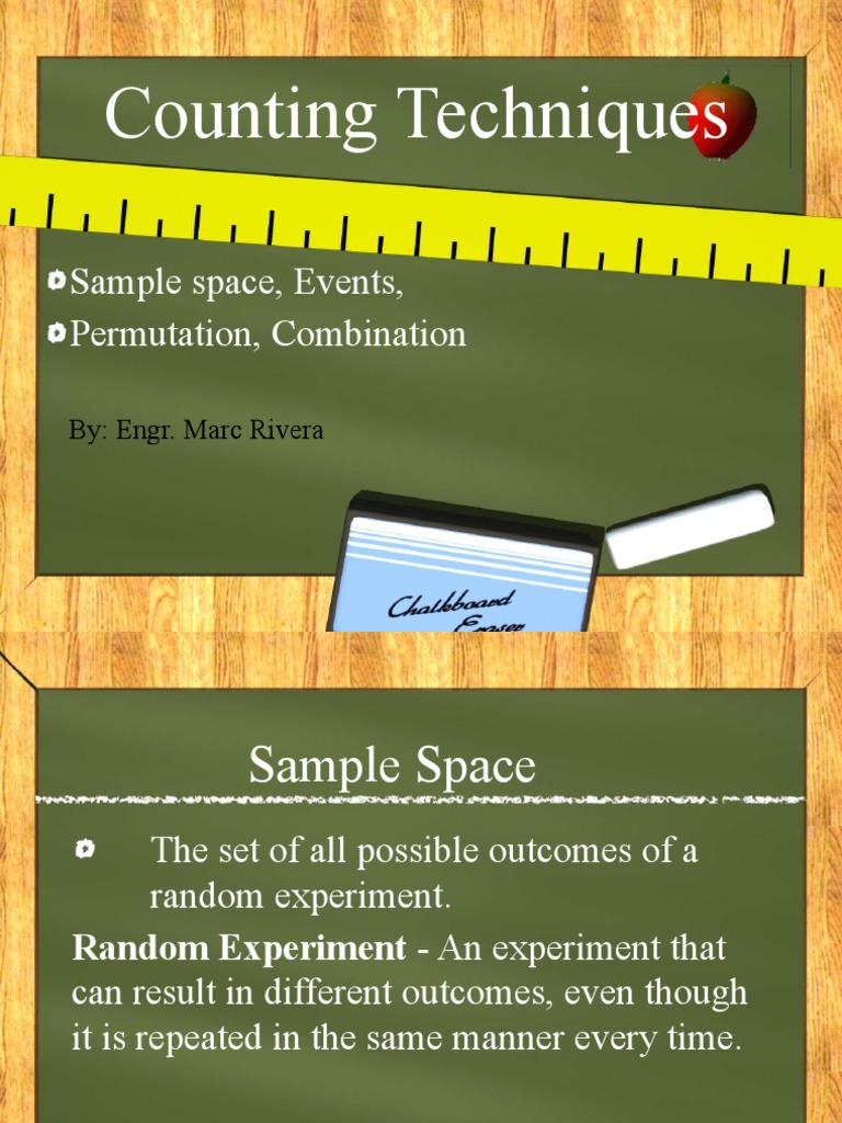 Counting Techniques and Examples | PDF | Permutation | Teaching Mathematics