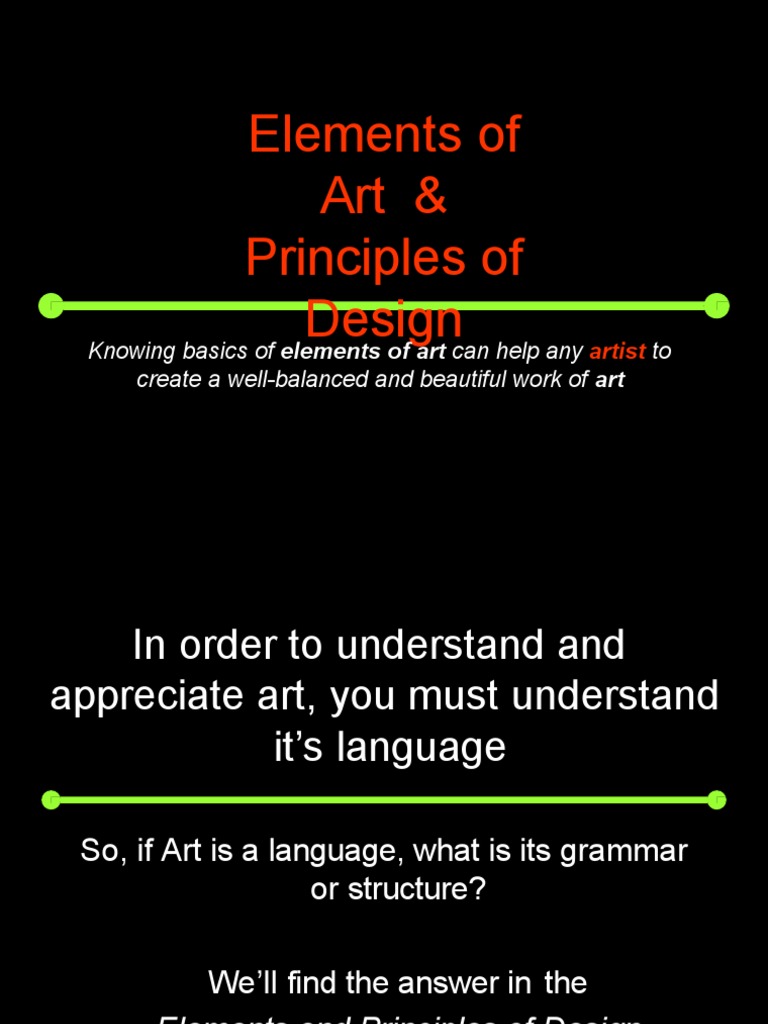 Elements of Art and Principles of Design Powerpoint | PDF | Composition ...