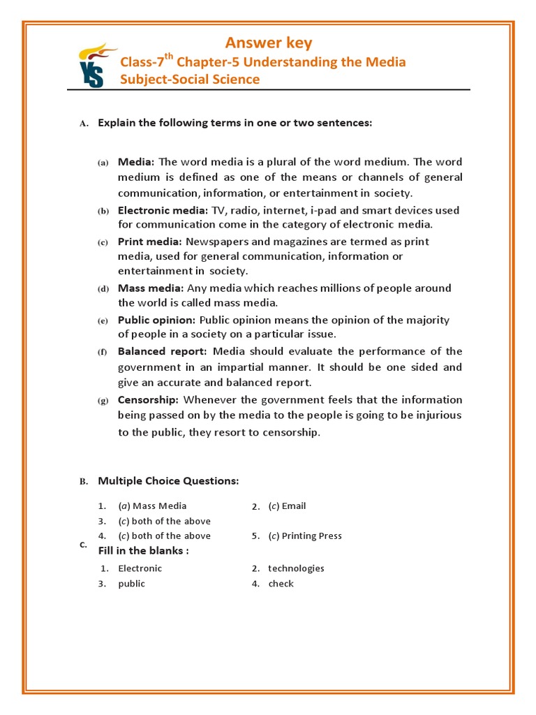 7th - SST Answer Key ch5 Civics 1-1021030202030056 PDF | PDF | Public ...