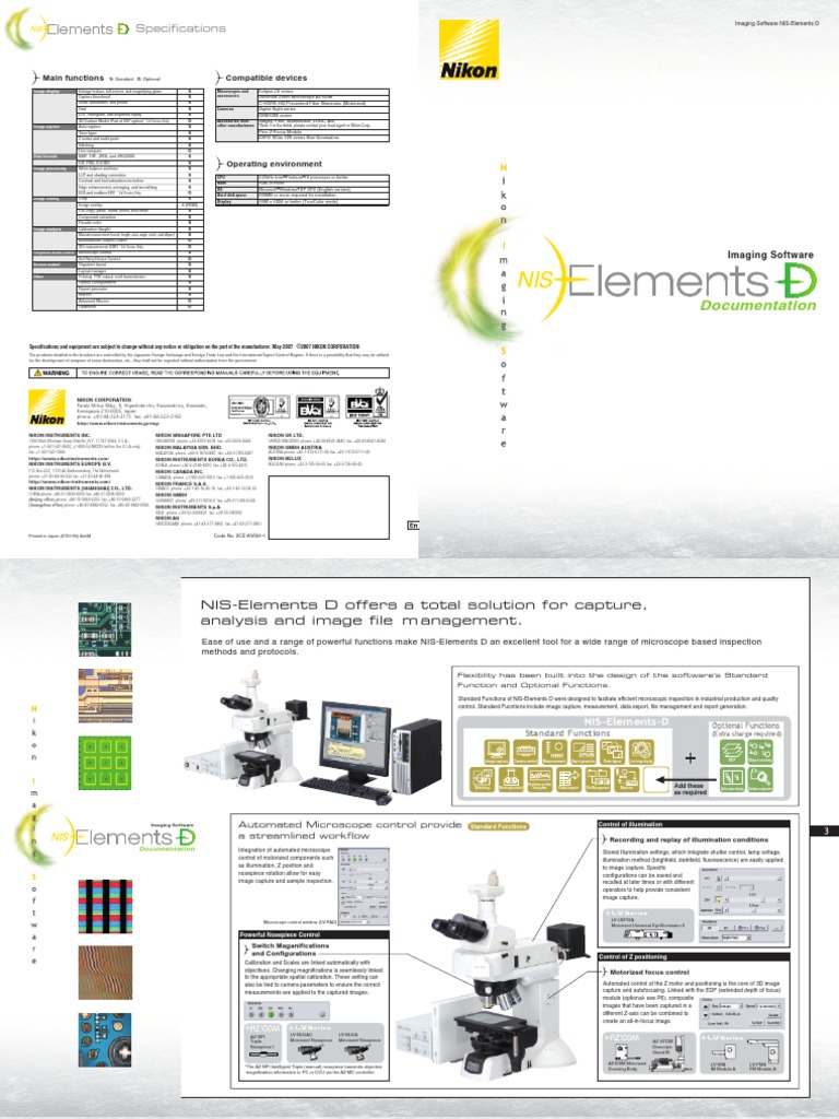 Nikon Software NIS-Elements D | PDF | Rgb Color Model | Nikon