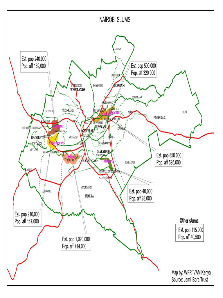 Slum Map | PDF | Nairobi | Kenya