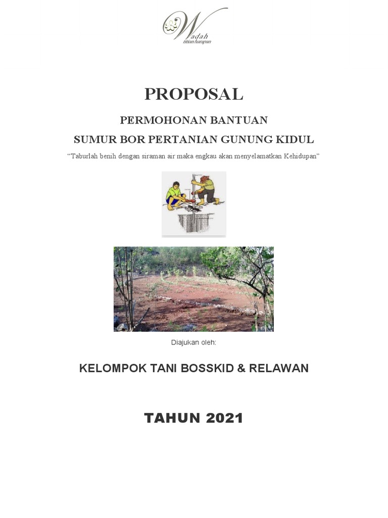 Proposal Sumur Bor Tani (Bosskid) | PDF | Kesehatan Holistik | Sains & Matematika