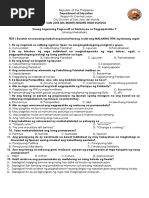 1st Quarter Exam EsP 9 | PDF