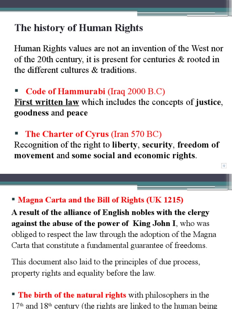 The History of Human Rights | PDF | Human Rights | Rights