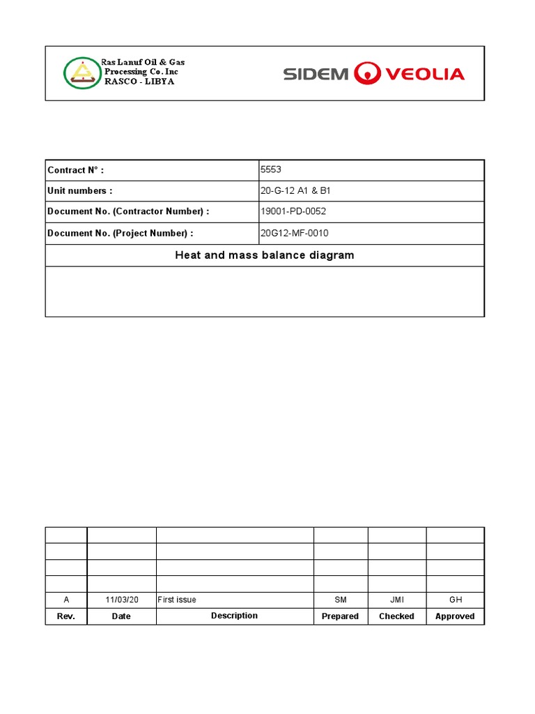 20G12-MF-0010 - RA Heat & Mass Balance Diagram-2 PDF | PDF | Seawater ...