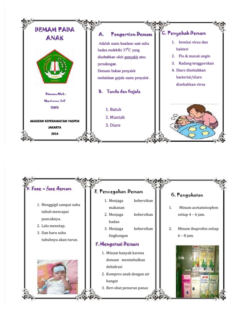 PDF Leaflet Demam Pada Anak - Compress | PDF