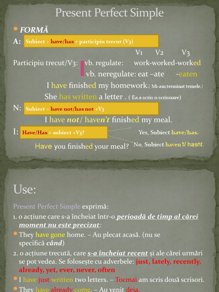 Present Perfect Simple | PDF