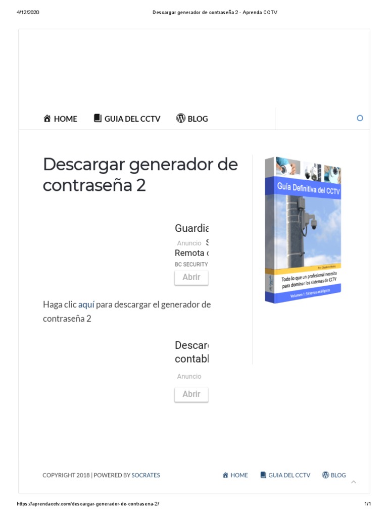 Descargar Generador De Contraseña 2 Aprenda Cctv Pdf 