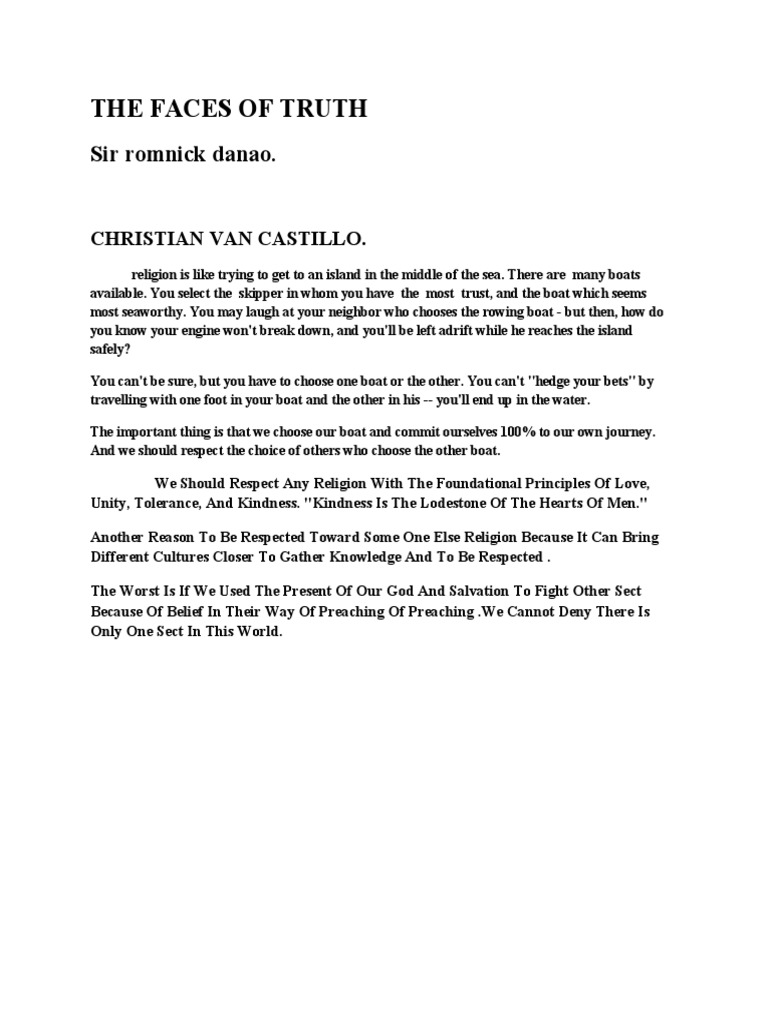 The Faces of Truth | PDF