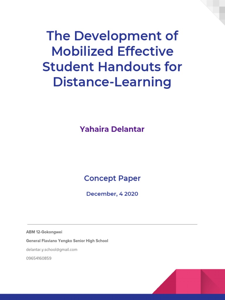 Eapp Concept Paper | PDF | Distance Education | Educational Technology