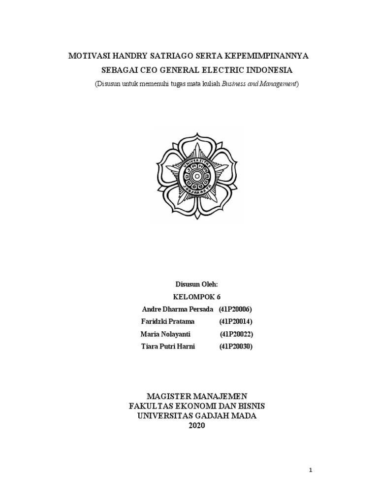 Kepemimpinan Handry Satriago di GE Indonesia | PDF | Bisnis ...