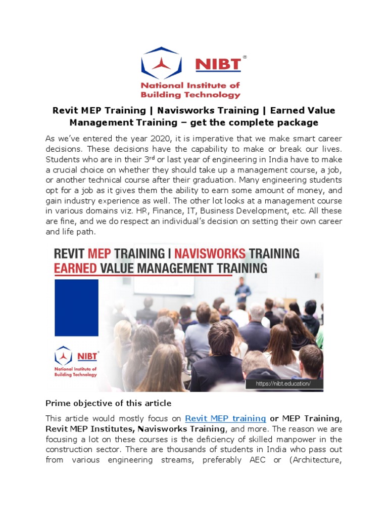 Revit MEP Training PDF | PDF | Autodesk Revit | Building Information ...