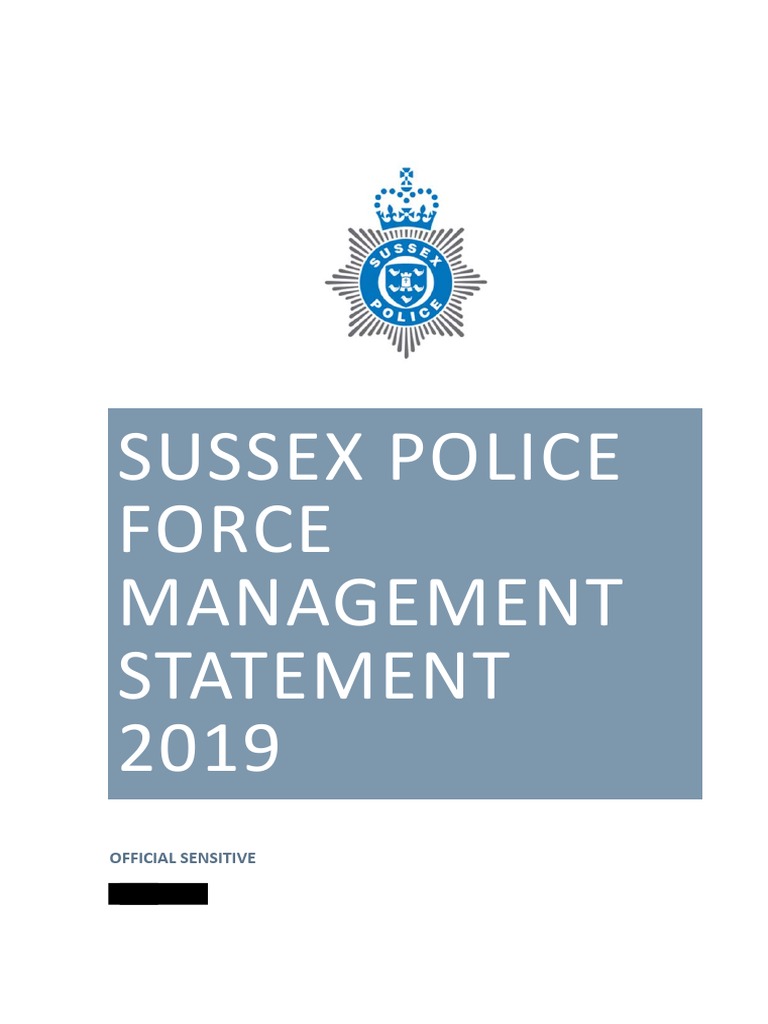 Sussex Police Force Management Statement 2019 | PDF | Crime & Violence ...