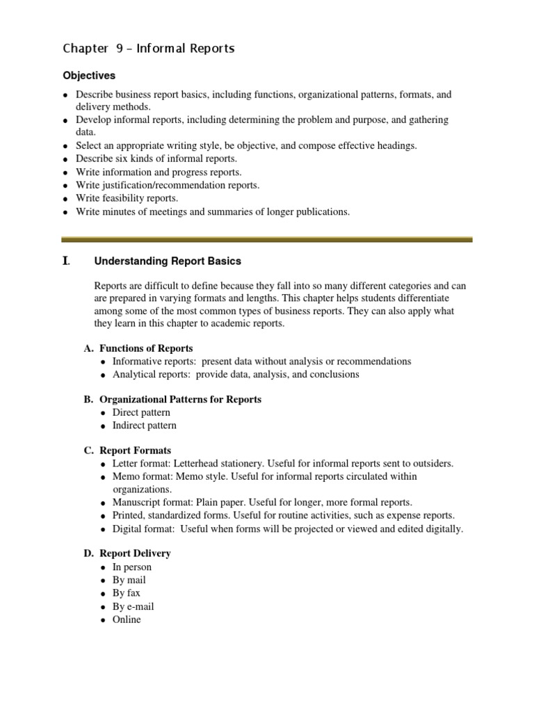 An Overview of Informal Business Report Types, Styles, and Best ...