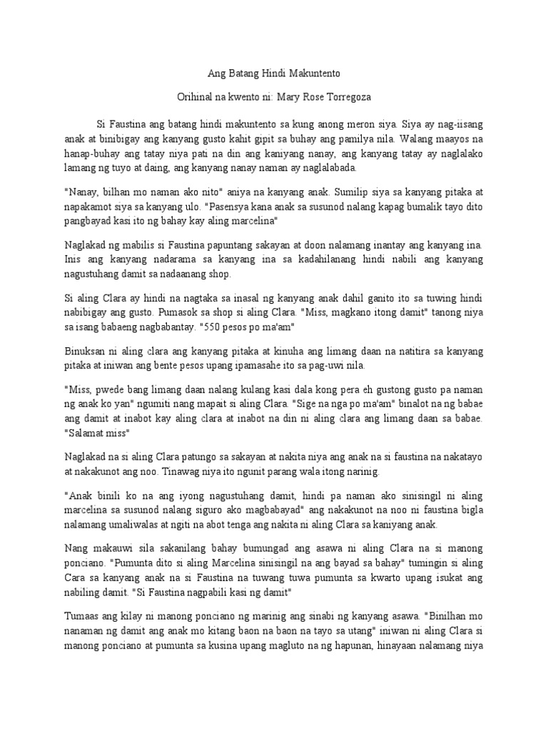 Maikling Kwento (Filipino) | PDF