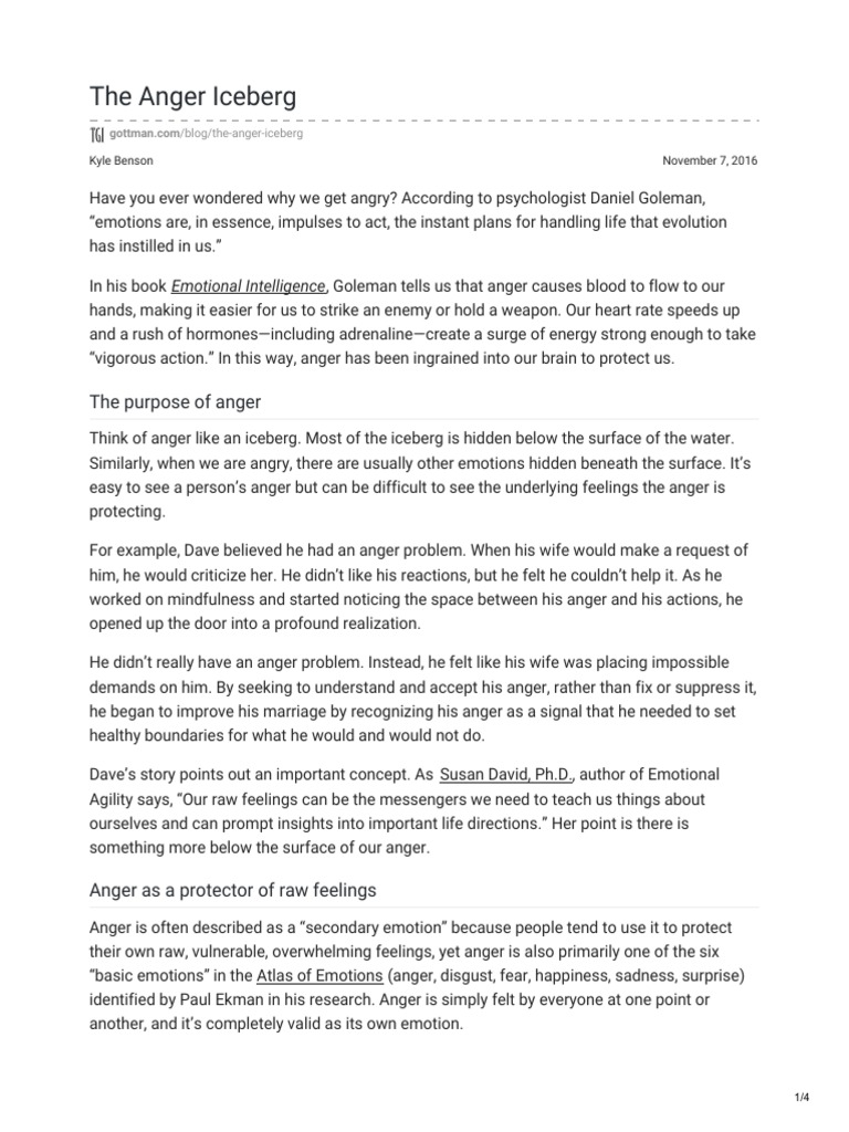 Understanding the Hidden Depths of Anger: An Examination of the Anger ...