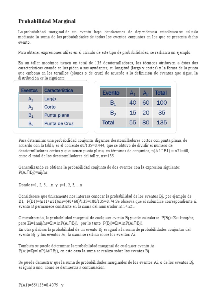 Estadistica Marginal 2019 | PDF | Probabilidad | Probabilidades y ...