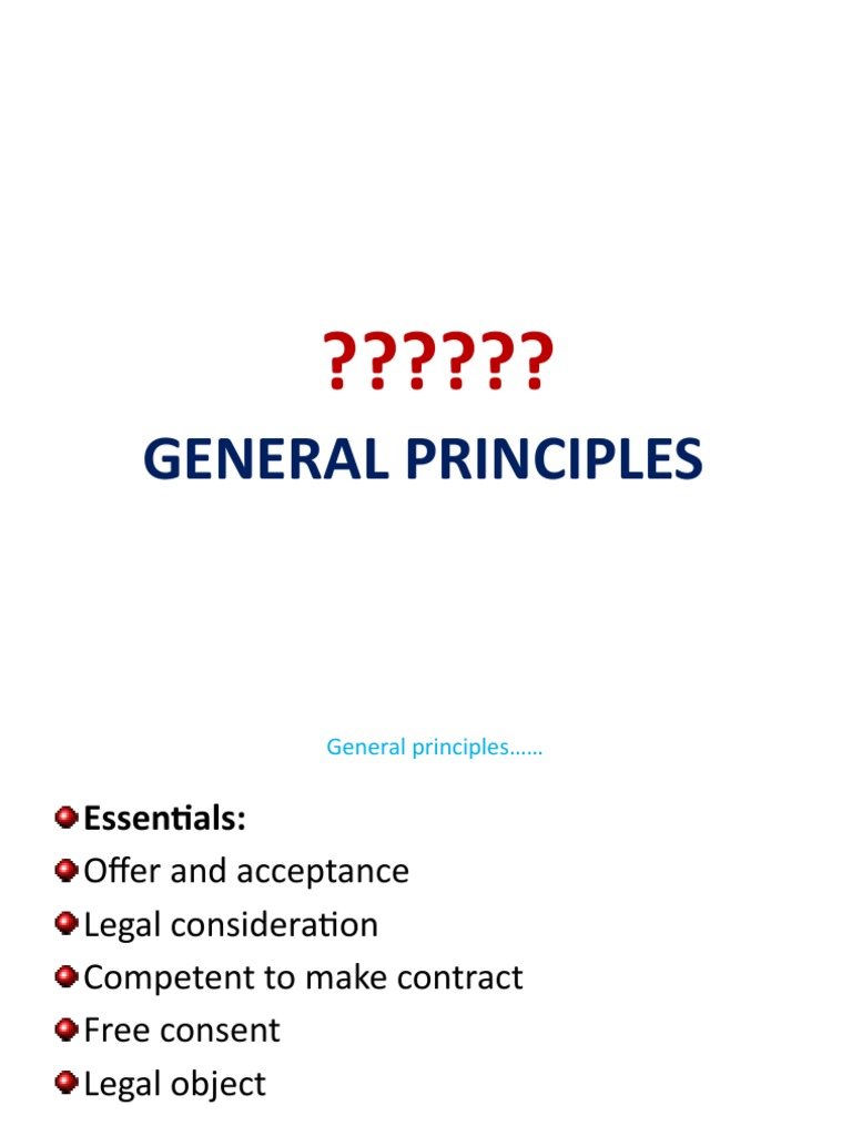General Principles PDF Misrepresentation Insurance