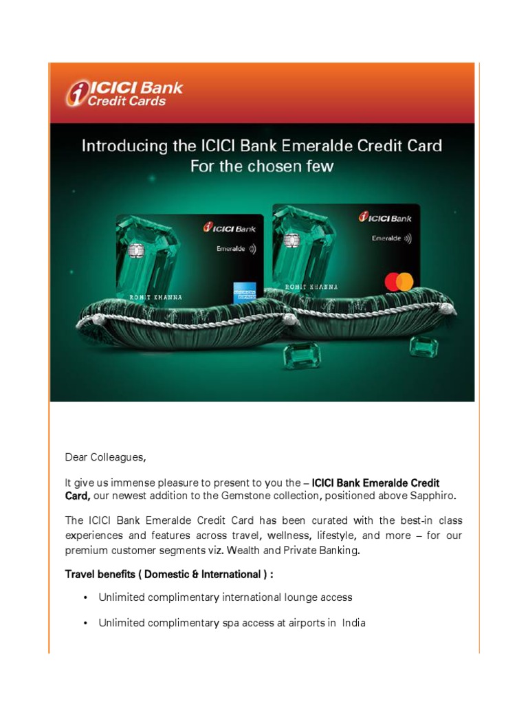 Emeralde Card | PDF | Airport Lounge | Fee