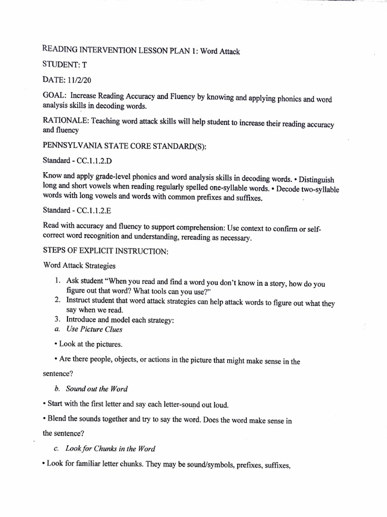 Word Attack Strategies for Reading | PDF | Phonics | Applied Psychology