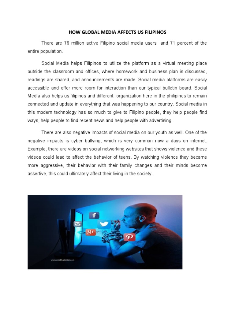 How Global Media Affects Us Filipinos | PDF
