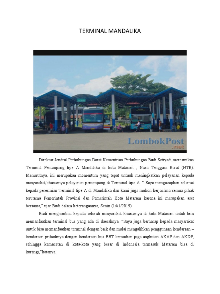 Terminal Mandalika | PDF