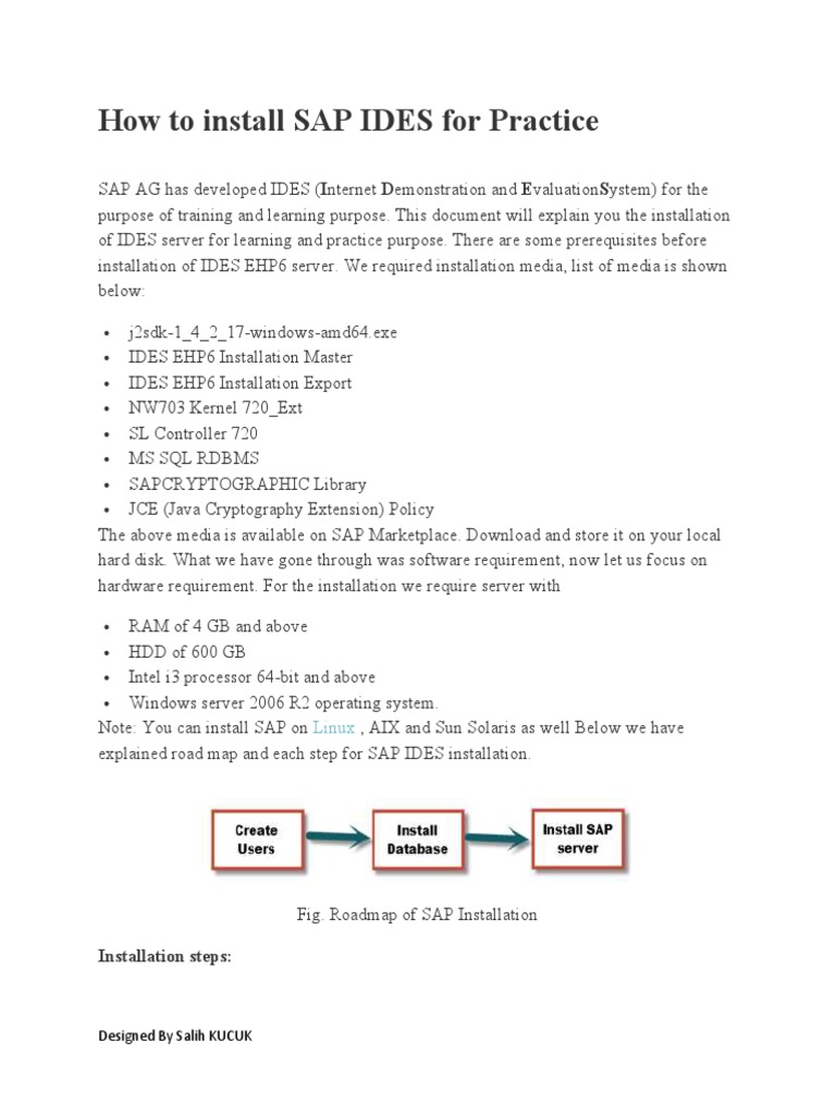Sap Install For Ides | PDF | Databases | Operating System