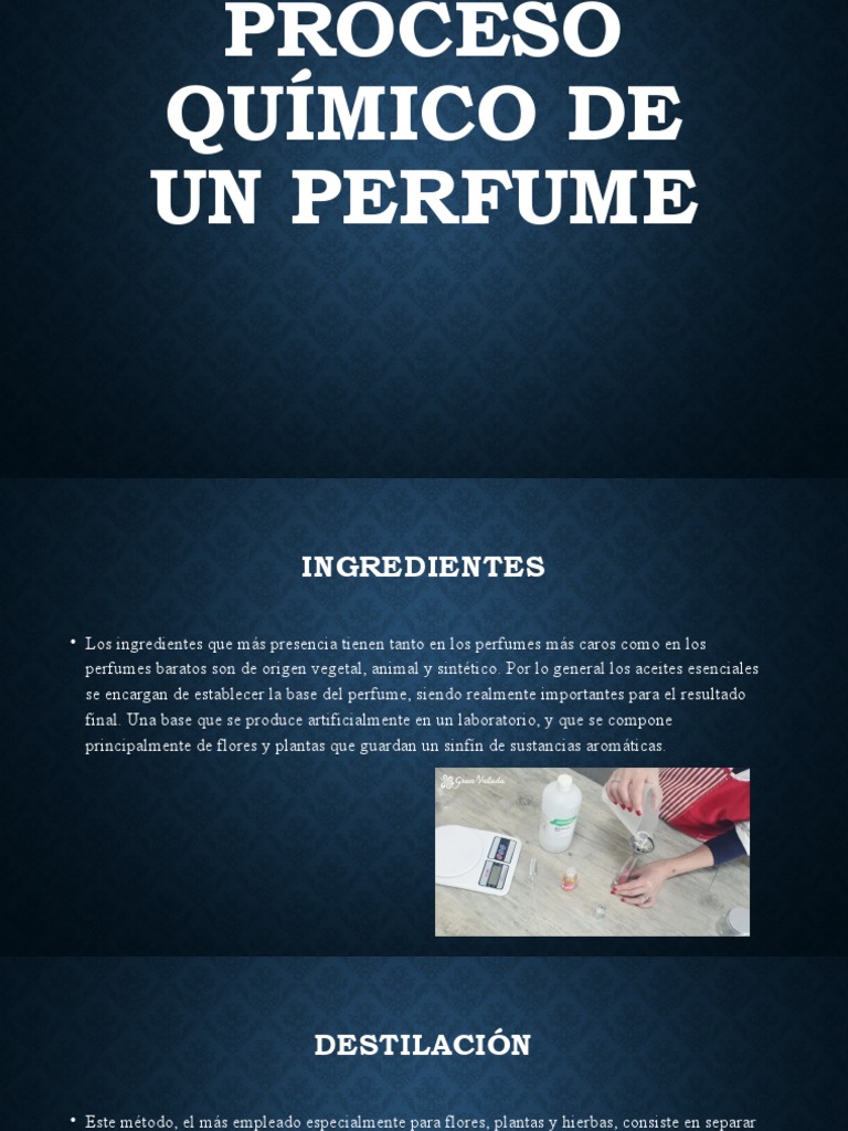 Proceso Químico de Un Perfume | PDF | Perfume | Destilación