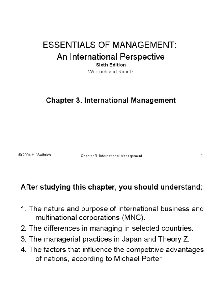 Essentials of Management: An International Perspective | PDF ...