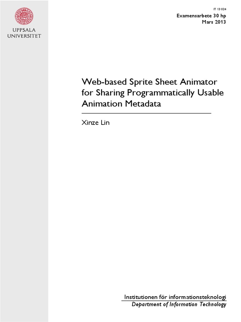 Web-Based Sprite Sheet Animator For Sharing Programmatically Usable Animation Metadata | PDF ...