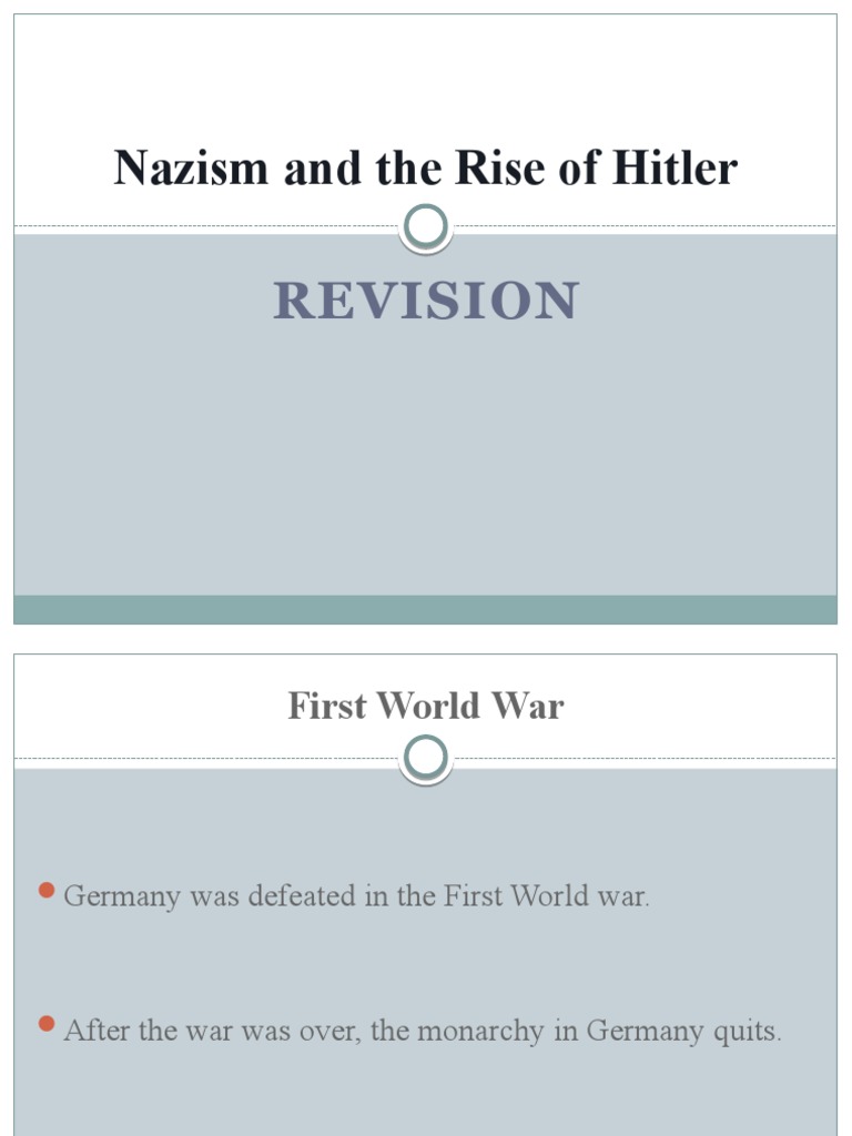 Nazism and The Rise of Hitler Revision | PDF | Weimar Republic | Nazi ...